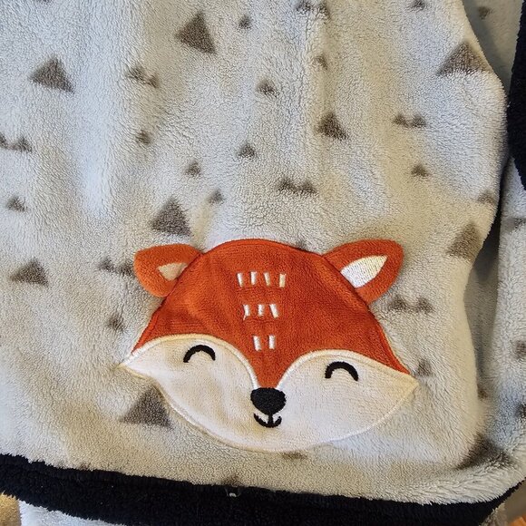 Parent's Choice | Bedding | Parents Choice Plush Blue Fleece Fox Baby ...